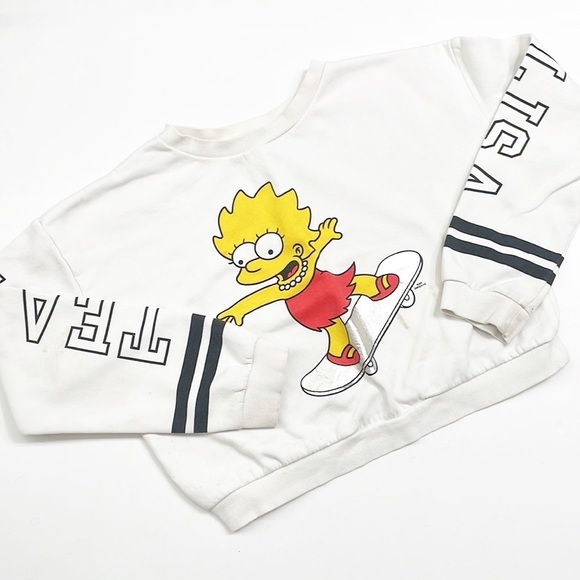 H&M | Tops | Hm The Simpsons Lisa Simpson Team Usa Crop Top | Poshmark